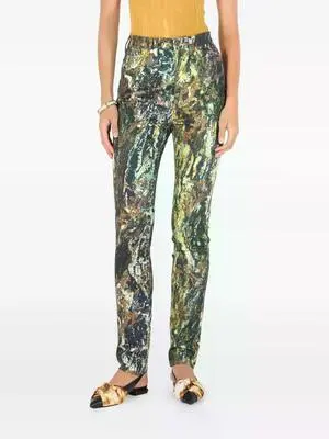 Roberto Cavalli Mable-print Trousers
