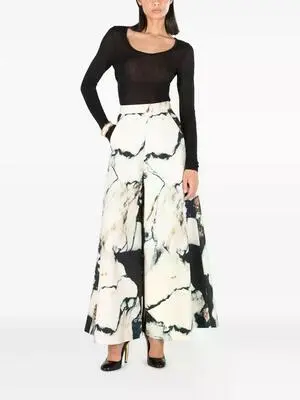 Roberto Cavalli Marble-print Trousers