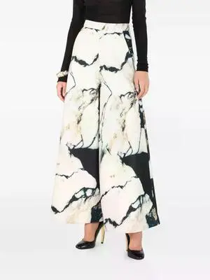 Roberto Cavalli Marble-print Trousers