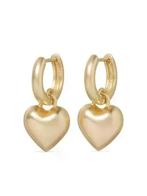 ROXANNE ASSOULIN Heart-charm Hoop Earrings - Gold
