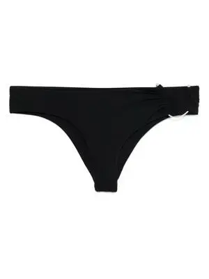 Christopher Esber Ruched Side Crescent Bikini Bottoms - Black