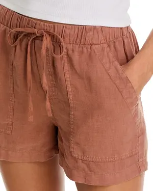 Bella Dahl Linen Drawstring Shorts - Terracotta