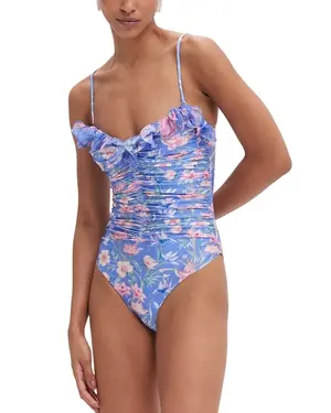 PatBO Amaryllis Flutter One Piece Swimsuit