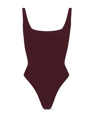 SKIMS Fits Everybody Square Neck Bodysuit - Currant