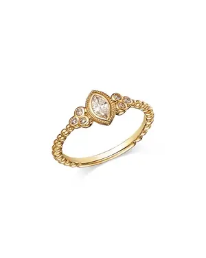 Bloomingdale'S Diamond Marquise & Round Bezel Ring - Gold