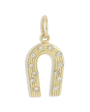 Bloomingdale'S Diamond Horseshoe Pendant - Gold