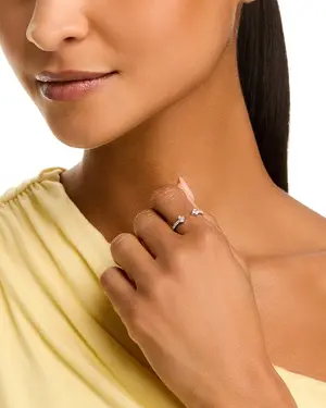 Bloomingdale'S Diamond And 14k Gold Open Trio Ring, 0.2 Tcw