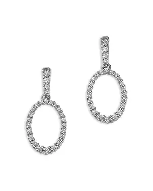 Bloomingdale'S Diamond Circle Drop Earrings, 0.50 Tcw - White