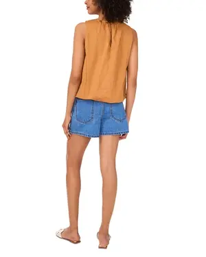 1.State Sleeveless Bubble Top - Caramel
