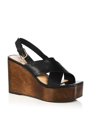 Cinq À Sept Vinny Wedge Sandals - Black