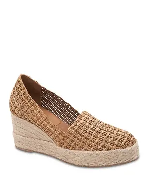 Andre Assous Patti Espadrille Wedge Pumps - Camel Woven