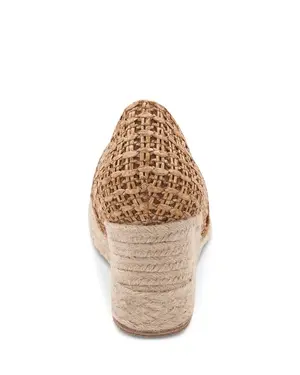 Andre Assous Patti Espadrille Wedge Pumps - Camel Woven