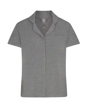 SKIMS Soft Lounge Short Sleeve Pajama Set - Heather Grey