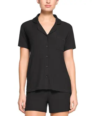 SKIMS Soft Lounge Short Sleeve Pajama Set - Onyx