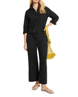 NIC+ZOE Rumba Linen Pocket Jacket - Black Onyx