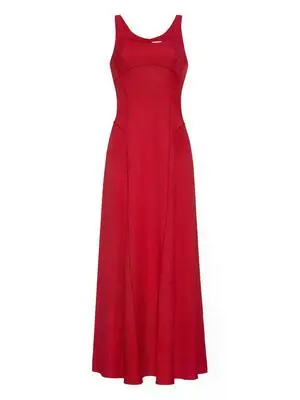 Adam Lippes Shay Midi Dress - Red