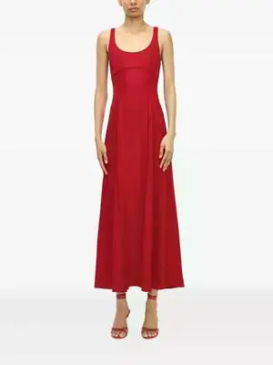 Adam Lippes Shay Midi Dress - Red