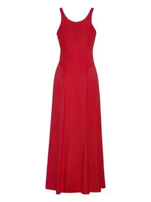 Adam Lippes Shay Midi Dress - Red