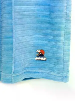 Casablanca Striped Drawstring Shorts - Blue