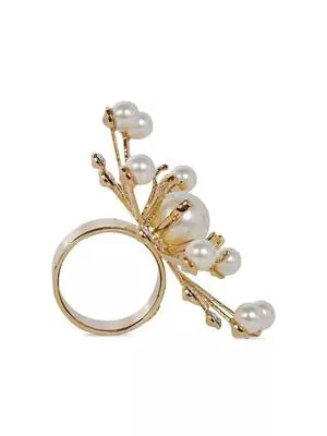 HELENE ZUBELDIA Pearl Embellished Starburst Ring