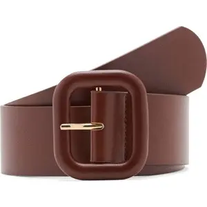 Mango Faux Leather Belt - Brown