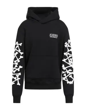 Amiri Hooded Sweatshirt With Logo And Print - Black