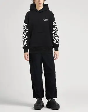 Amiri Hooded Sweatshirt With Logo And Print - Black