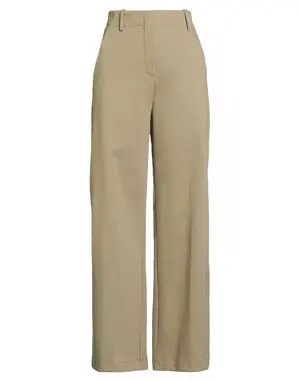 ALYSI Wide-leg Cotton Gabardine Stretch Trousers