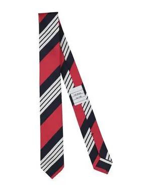 Thom Browne Striped Necktie Red