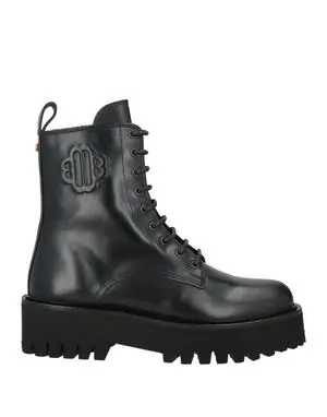 Maje Leather Lace-up Ankle Boots