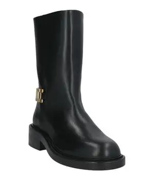 Victoria Beckham Leather Ankle Boots With Chain Detail