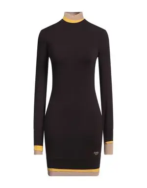 Fendi Mini Knitted Bodycon Dress - Brown