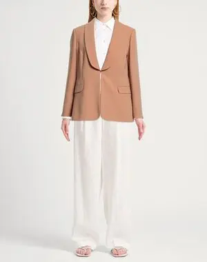 CRISTINAEFFE Crepe Single-breasted Blazer - Beige