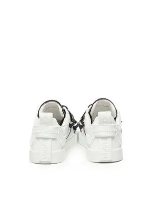 Dolce & Gabbana Calfskin Sneakers - White, Black