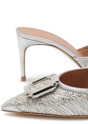 MALONE SOULIERS Mona 70 Metallic Raffia Sandals
