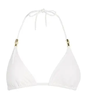 Heidi Klein Core Rope Triangle Bikini Top - White