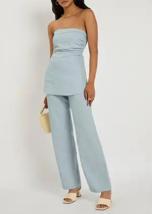 Faithfull The Brand Boe Strapless Linen Top