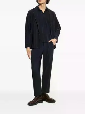 Issey Miyake Pleated T-shirt - Blue