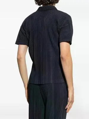 Issey Miyake Pleated T-shirt - Blue