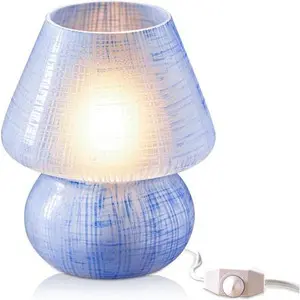 NEXT GLOW Retro Mushroom Led Table Lamp - Blue