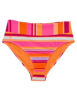 NANI Mid-rise Bikini Bottom - Sunset Stripe