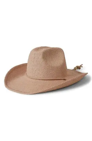 Brixton Austin Straw Cowboy Hat - Soft Pink