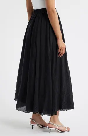 NIKKI LUND Alba Pleated Midi Skirt - Black