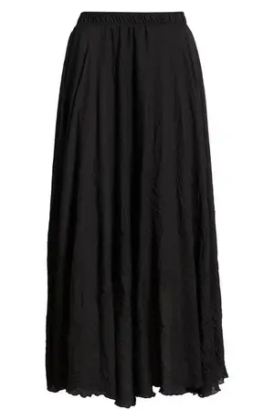 NIKKI LUND Alba Pleated Midi Skirt - Black