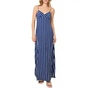 Solid & Striped The Rosetta Stripe Sleeveless Maxi Dress