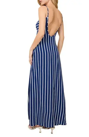 Solid & Striped The Rosetta Stripe Sleeveless Maxi Dress