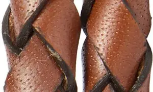 Nordstrom Woven Leather Tie Belt - Rust Bisque