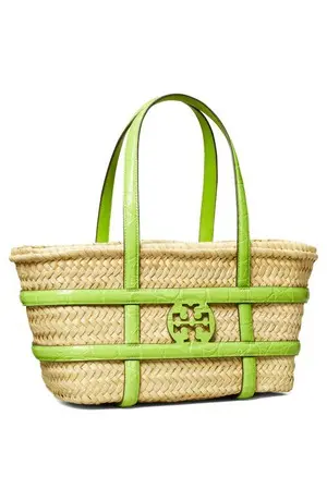 Tory Burch Ella Small Straw Basket Tote