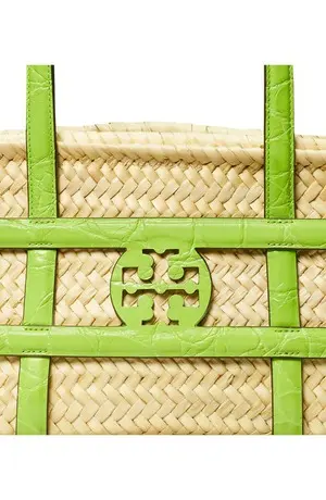 Tory Burch Ella Small Straw Basket Tote