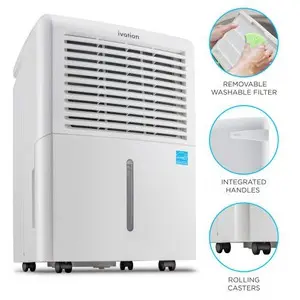 IVATION 4,500 Sq Ft Dehumidifier With Pump, Large Capacity Compressor Includes Programmable Humidity, Hose Connector
